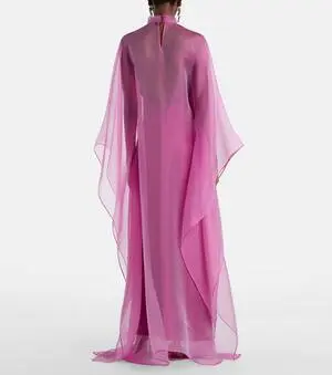 TALLER MARMO Sphinx Semi-sheer Organza Gown - Purple