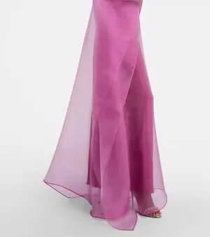TALLER MARMO Sphinx Semi-sheer Organza Gown - Purple