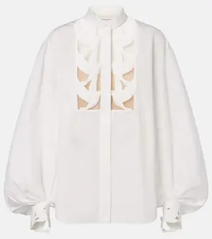 Zimmermann Luna Appliqué Cotton Blouse