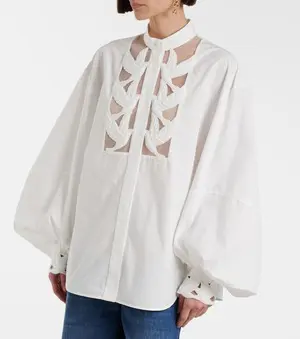 Zimmermann Luna Appliqué Cotton Blouse