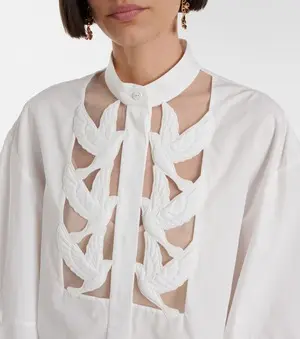 Zimmermann Luna Appliqué Cotton Blouse