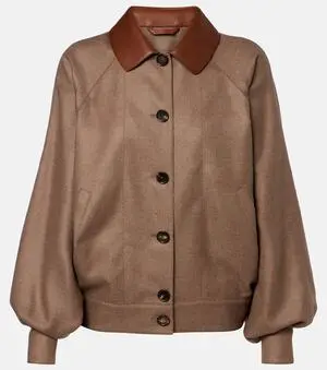 Loro Piana Kiefer Cashmere And Silk Bomber Jacket - Brown