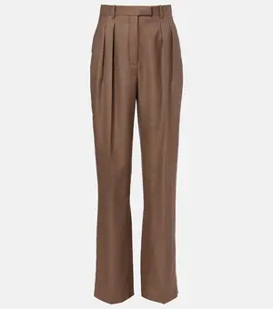 Loro Piana Chad Pleated Wide-leg Pants - Beige