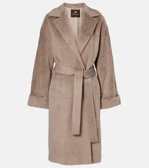 Loro Piana Maria Alpaca And Wool Wrap Coat - Beige