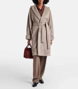 Loro Piana Alpaca And Wool Wrap Coat