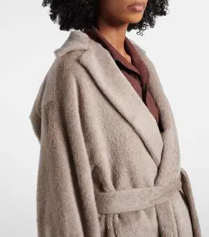 Loro Piana Alpaca And Wool Wrap Coat