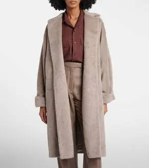Loro Piana Alpaca And Wool Wrap Coat