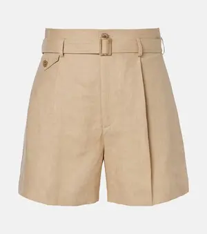 Ralph Lauren Belted Linen Shorts - Beige