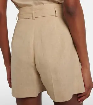 Ralph Lauren Belted Linen Shorts - Beige