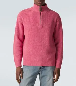 JW Anderson Wool And Cotton Half-zip Sweater