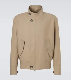 Ami Virgin Wool Gabardine Jacket - Beige