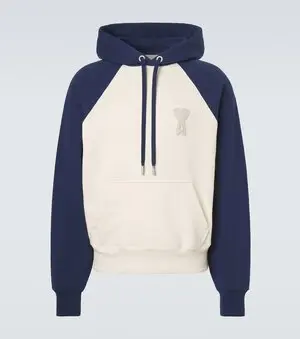 AMI Paris De Coeur Cotton Hoodie - White