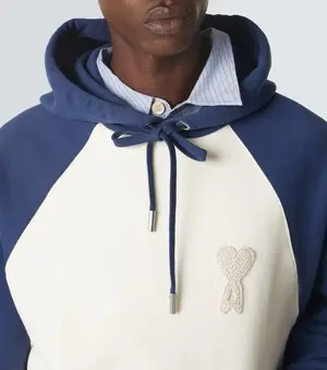 AMI Paris De Coeur Cotton Hoodie - White