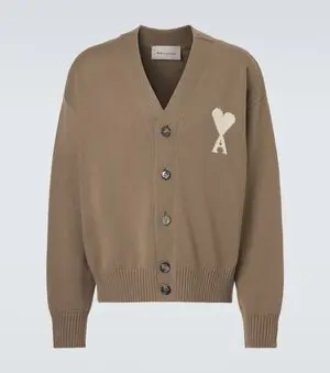Ami Paris Beige Cardigans For Men