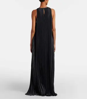 JOSEPH Chenes Pleated Halterneck Maxi Dress