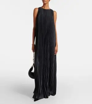JOSEPH Chenes Pleated Halterneck Maxi Dress