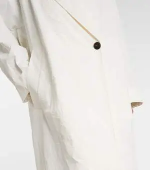 RÓHE Oversized Cotton And Linen Coat - White