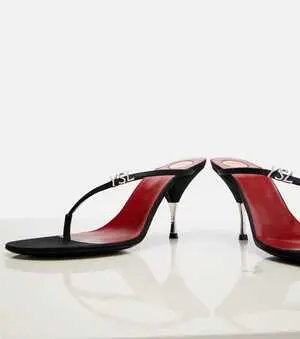 Saint Laurent Jerry Crepe Satin Thong Sandals