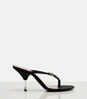 Saint Laurent Jerry Crepe Satin Thong Sandals