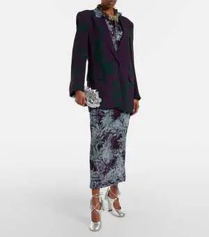 Dries Van Noten Metallic Leather Mules