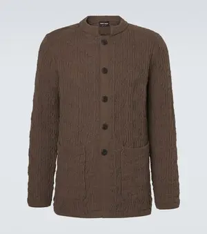 Giorgio Armani Ribbed-knit Cotton-blend Cardigan