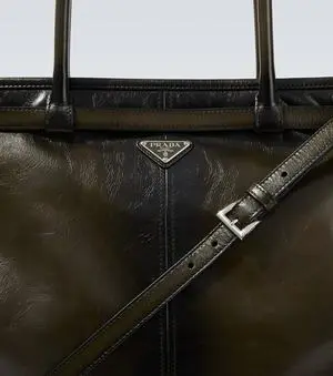 Prada Bonnie Leather Tote Bag - Black