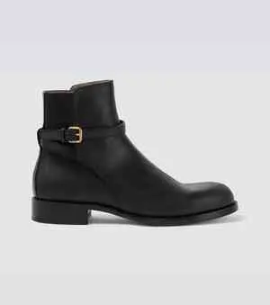 THE ROW Nobilis Leather Ankle Boots