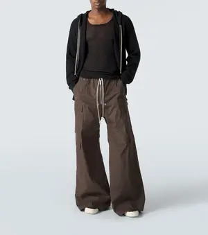 Rick Owens Ribbed-knit Virgin Wool Hoodie - Black