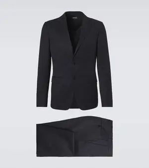 Zegna Wool And Mohair Suit - Blue