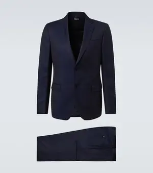 Zegna Wool And Mohair Suit - Blue