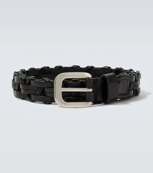 THE ROW Cord Woven Leather Belt - Black