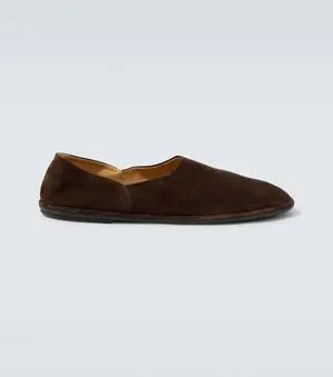 THE ROW Canal Suede Slip-on Shoes - Brown