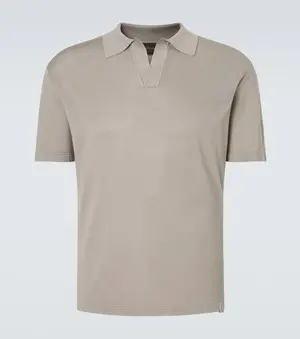 Brioni Silk Polo Shirt - Beige