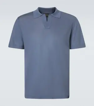 Brioni Silk Polo Shirt - Blue