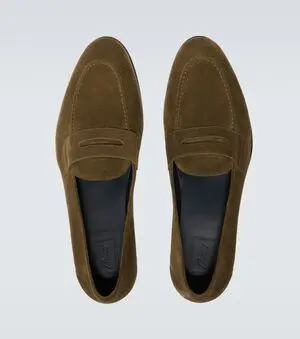 Brioni Suede Penny Loafers
