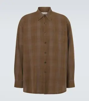 Our Legacy Borrowed Checked Cotton Shirt - Brown