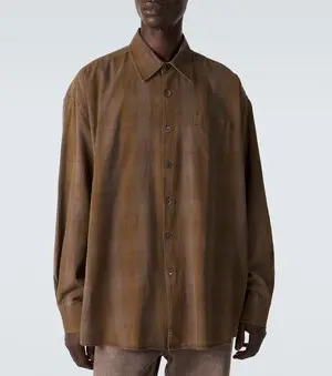 Our Legacy Borrowed Checked Cotton Shirt - Brown