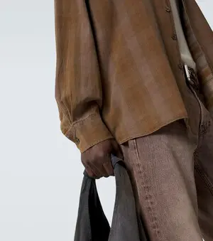 Our Legacy Borrowed Checked Cotton Shirt - Brown