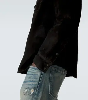Ralph Lauren Suede Western Shirt