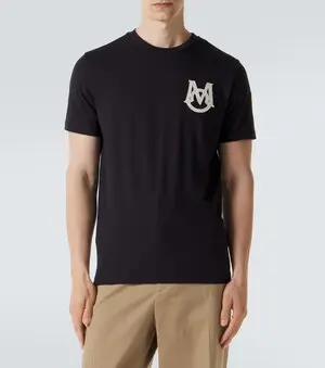 Moncler Logo Cotton Jersey T-shirt - Blue