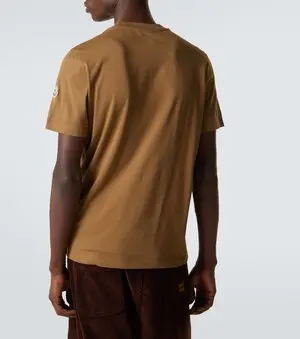 Moncler Logo Cotton Jersey T-shirt - Brown