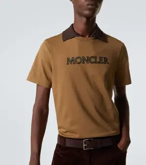 Moncler Logo Cotton Jersey T-shirt - Brown