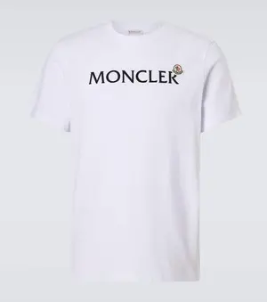 Moncler Logo Cotton Jersey T-shirt - White