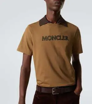 Moncler Logo Cotton Jersey T-shirt - Brown