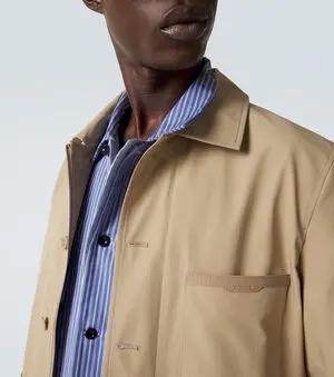 Moncler Nanav Seersucker Overshirt - Beige