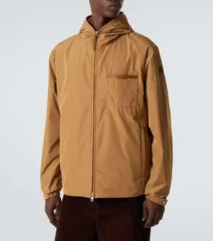 Moncler Leather-trimmed Hooded Jacket
