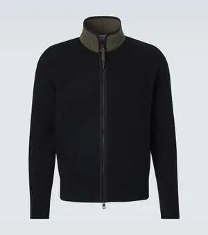 Moncler Archivio Waffle-knit Cotton Jacket - Black