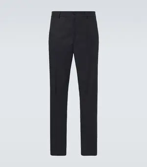 Moncler Cotton-blend Straight Pants - Blue