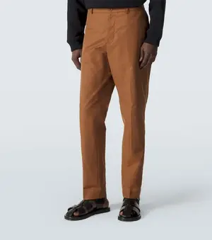 Moncler Cotton-blend Straight Pants