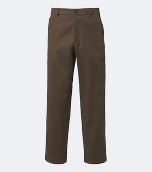 Moncler Moncler Cotton-Blend Straight Leg Pants Green